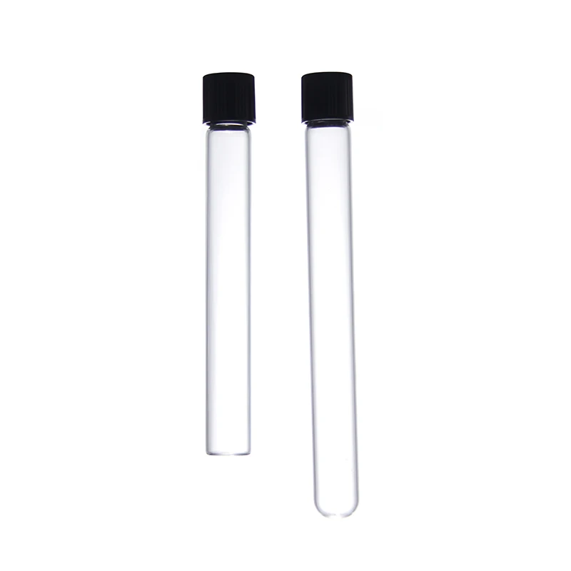 CORDIAL Hot Sale clear Boro 3.3 Glass Test Tube with Black Screw Cap ...