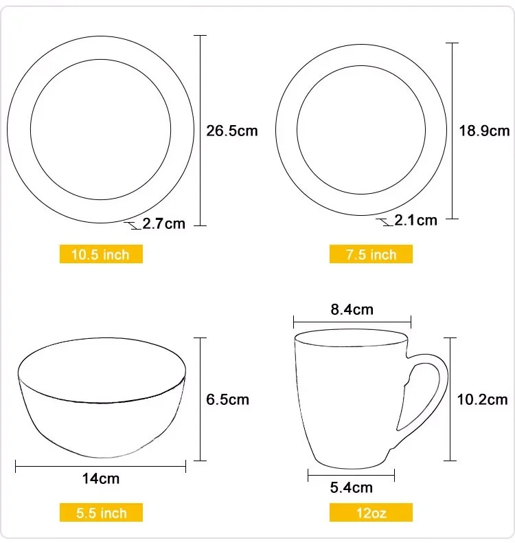 Porcelain Dinner Sets by HONGSHUN - Sustainable & Stylish