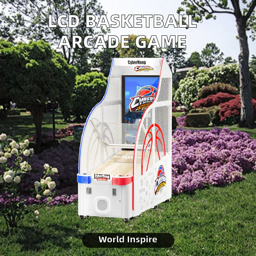 English Language Indoor Arcade Basketball Game Machine with LCD Screen ...