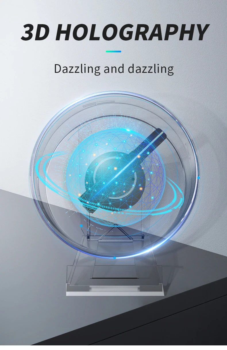 Mini Santa Hologram Projector - Portable 3D Fan Display