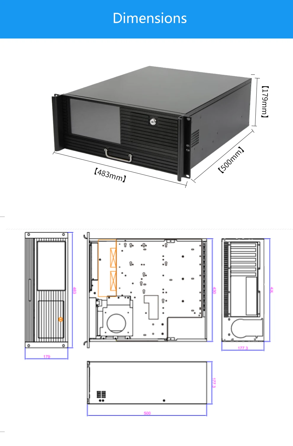 Ktb Industrial Pc 4U PC Case Matx/Atx Chassis With Lcd Display Supports ...