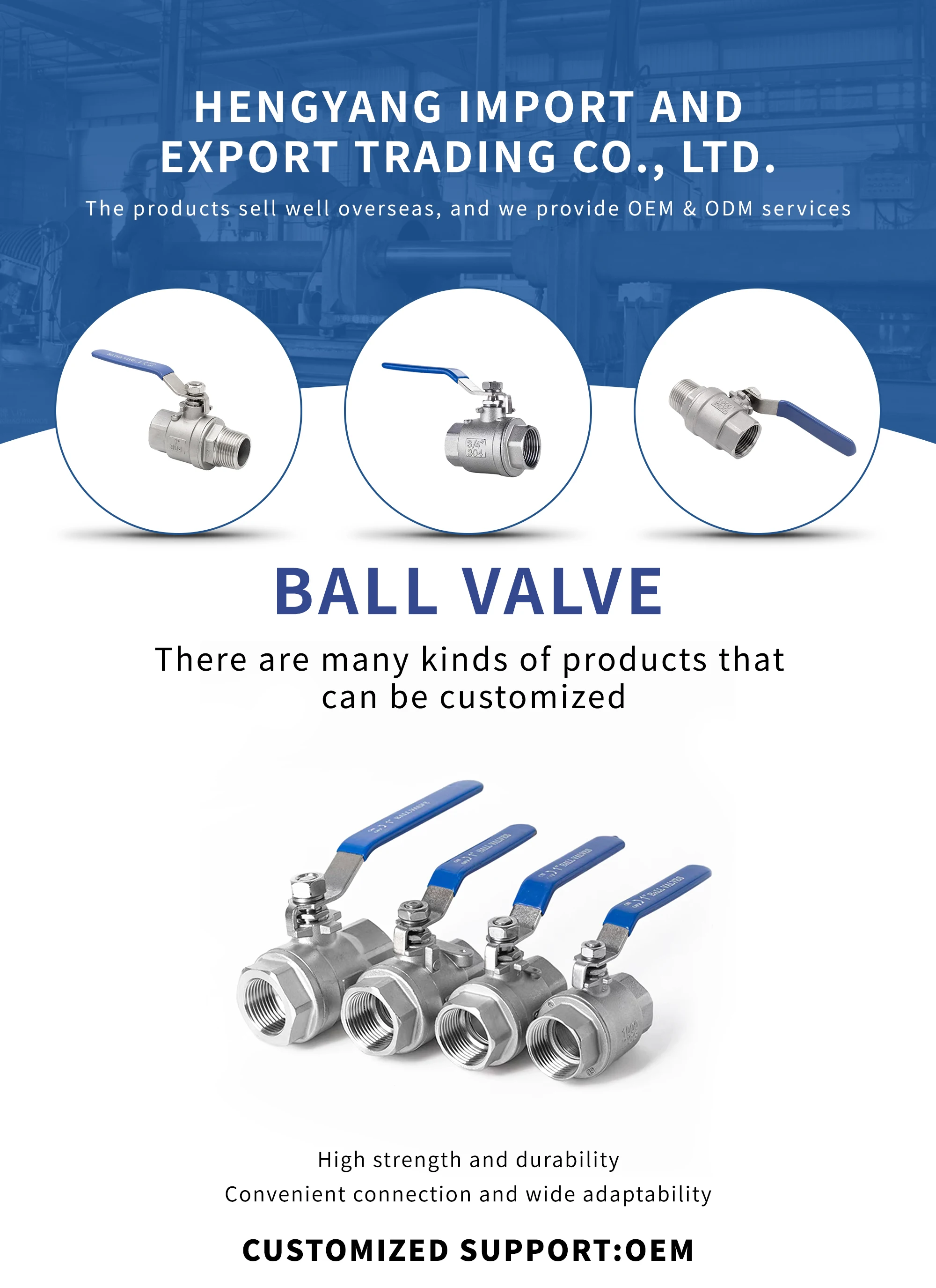 Customized DN8-DN100 Length and Width Lock Control Manual Handle BSP ...