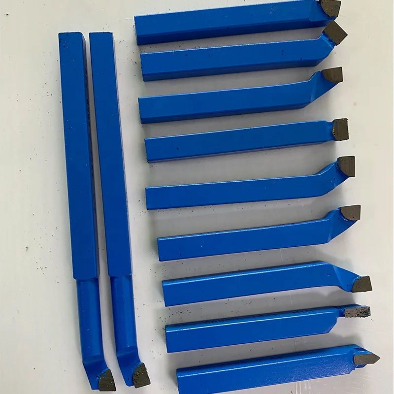 DIN ISO Carbide Brazed Tipped Turning Tool Bit Sets for Lathe