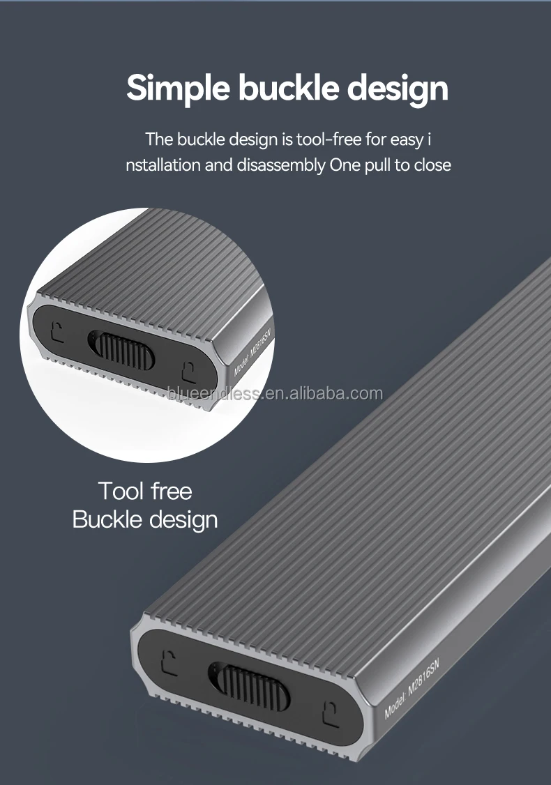 Aluminum SSD Case M2 NVME SATA NGFF USB 3.1 Type-C Type C M.2 SSD Case ...