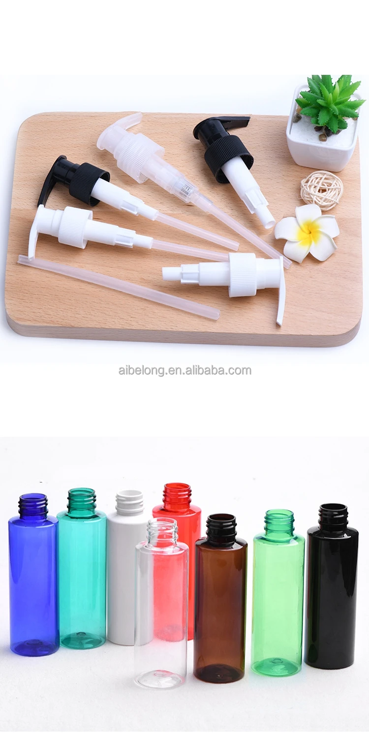 IBELONG 120ml Flat Shoulder Clear White Amber Blue Green Black PET Plastic Lotion Bottle for ...