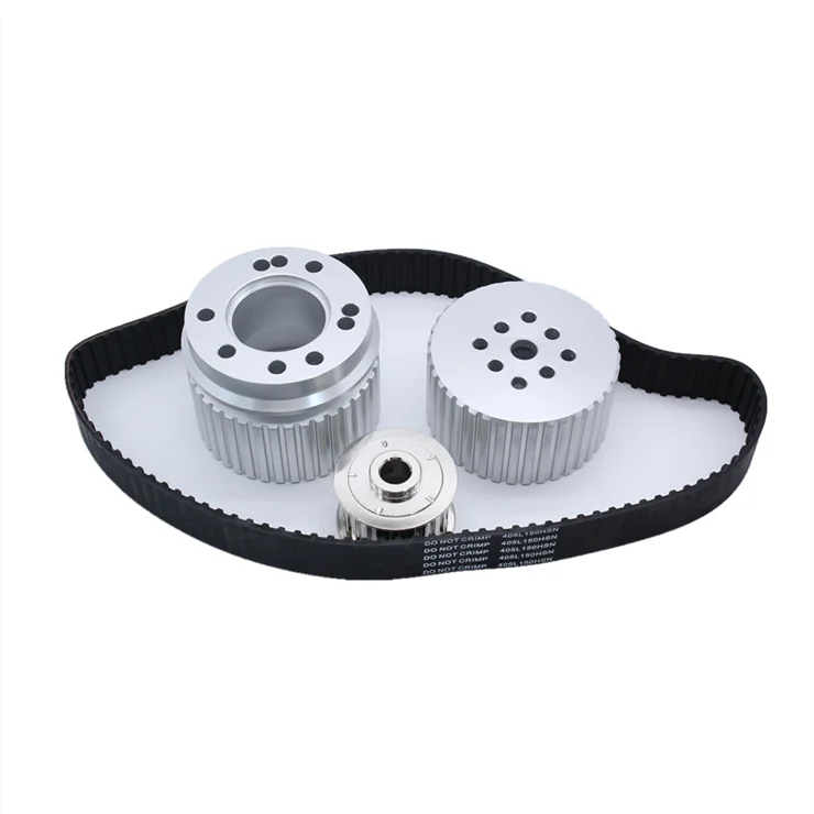SBF Billet Aluminum Gilmer Belt Drive Pulley Kit for Ford