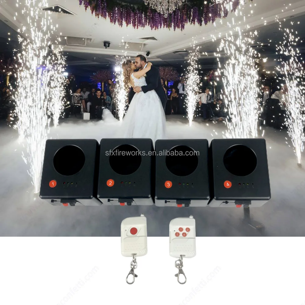 8 Cues Wedding Cold Pyro Fireworks Machine - Kesheng Firing System