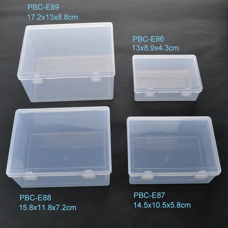Rectangular Plastic Boxes Empty Storage Organizer Containers With ...