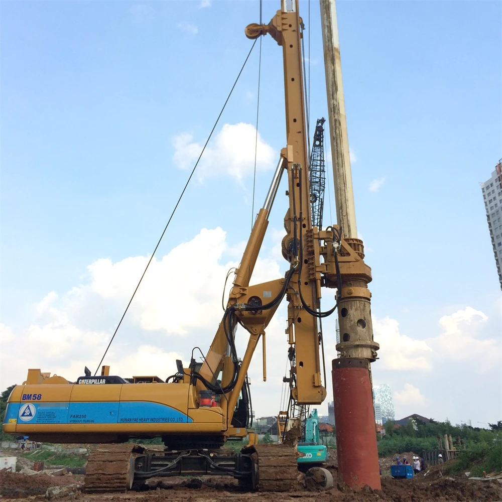 Far250 Hydraulic Kelly Piling Rig Bauer Bore Pile Drilling Rig Rotary ...