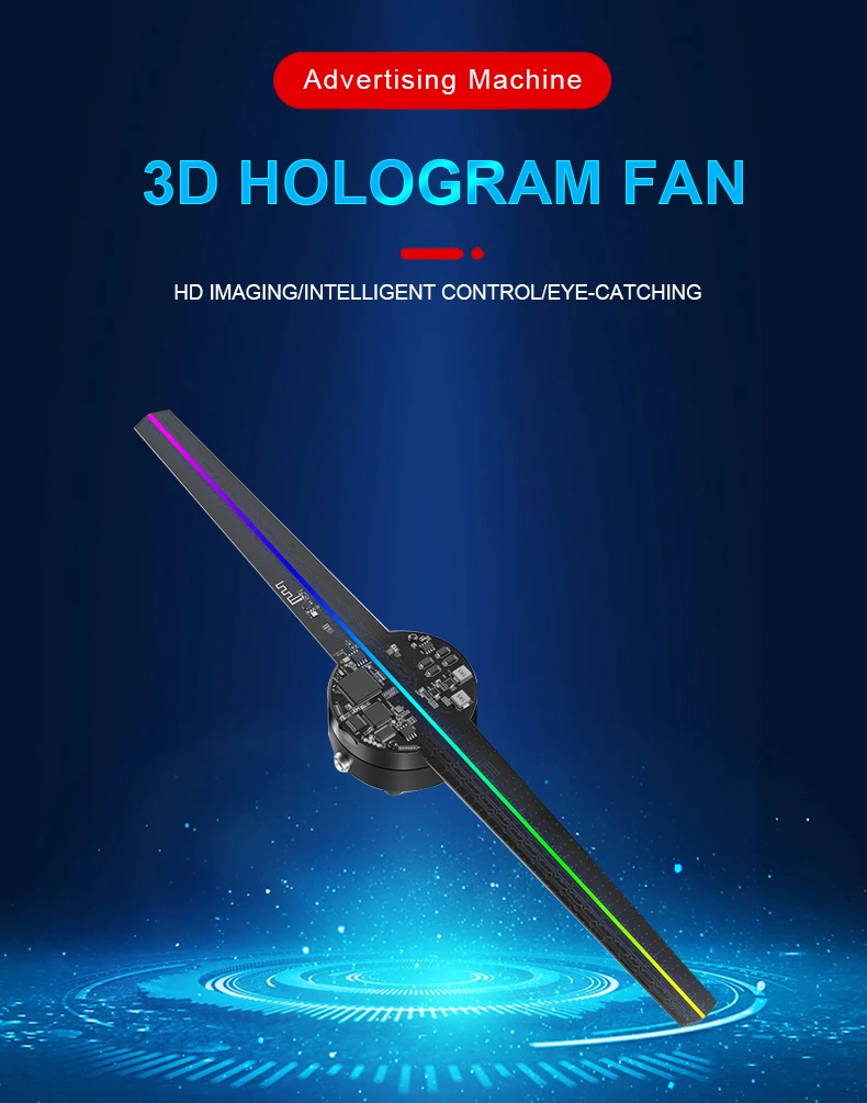 2 Blades 42cm Holographic Projector Advertising Led Display 3d Hologram Fan - Buy Holographic ...