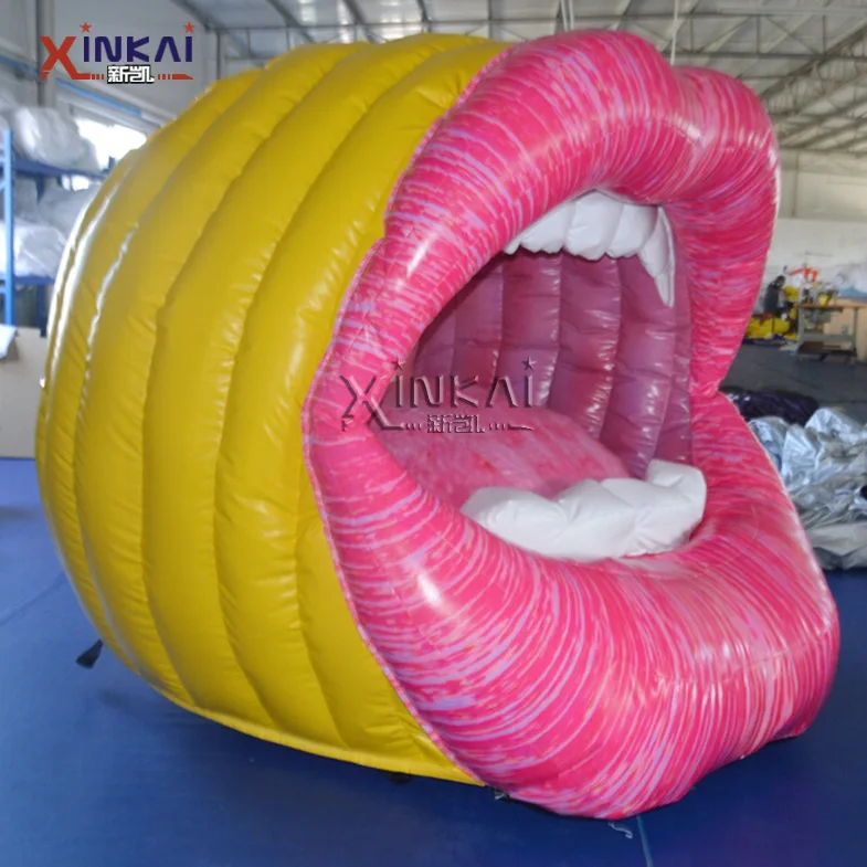 Custom Outdoor Giant Inflatable Mouth Model Inflatable Lip For ...