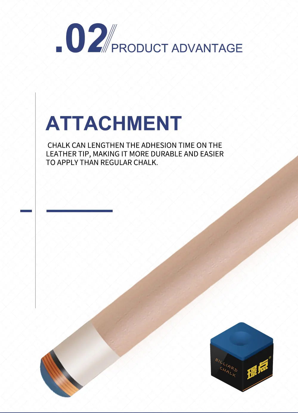 Jing Dian Professional Oily Blue Billiard Cue Chalk Easy To Powder ...