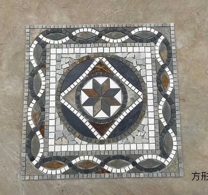 Square Shape Large Slate Mosaic Medallions For Patio - Buy Medallions ...