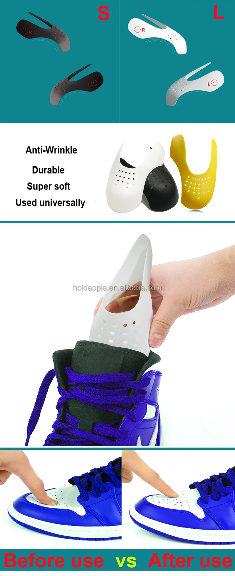 Shoes Crease Protectors Anti-wrinkle Against Sneaker Shoes Crease Toe ...