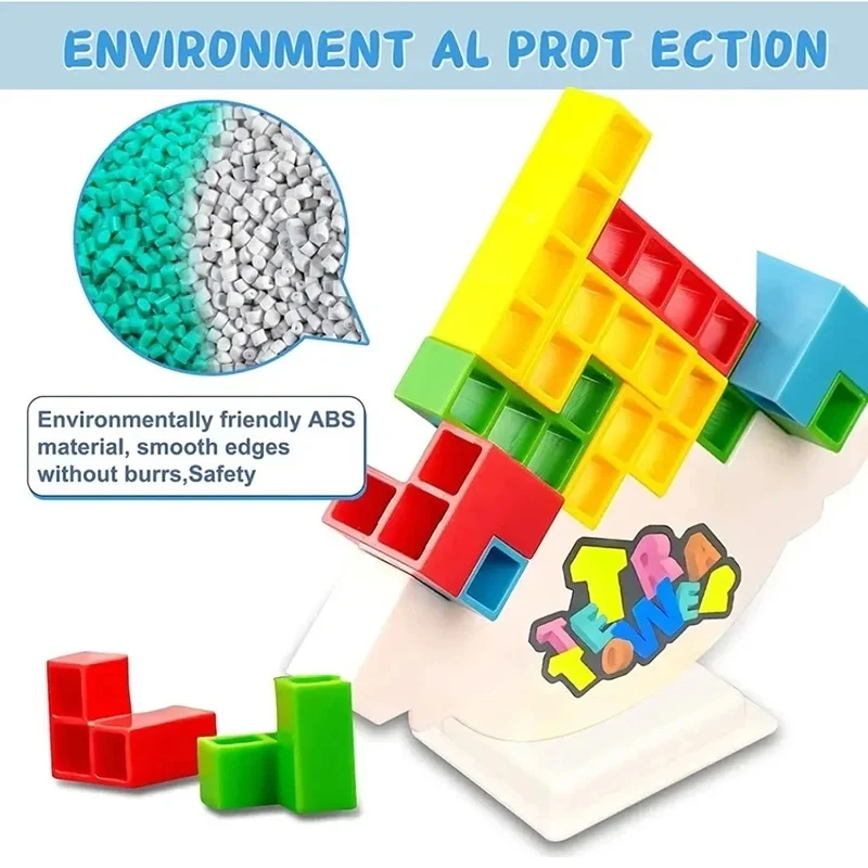 Russian Building Blocks Stacking Toys Balance Tower Puzzle Board Game ...