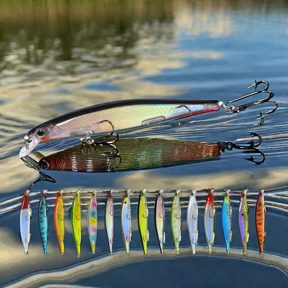 11cm 13.2g Submerged Minnow Bionic Plastic Hard Artificial Bait ...