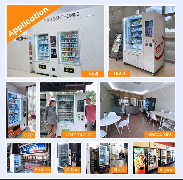 Indoor Free Standing Smart Advertising Lcd Display Vending Machine With ...