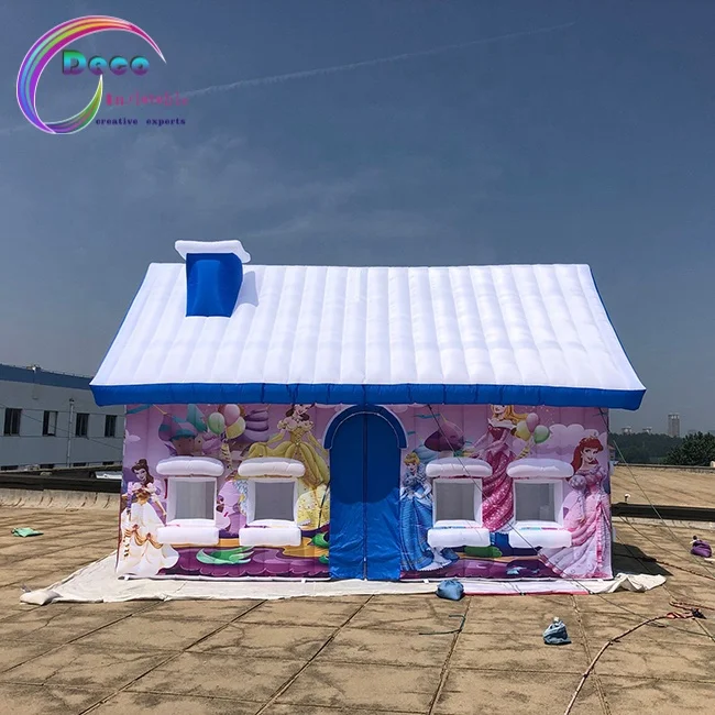 Customizable Inflatable Cartoon Cottage Bouncy House - OEM/ODM Available