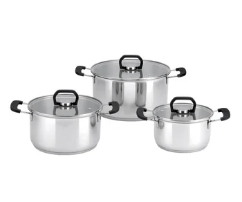 3 Ply Stackable Thick Base Induction Kitchen Utensils Kitchenware ...