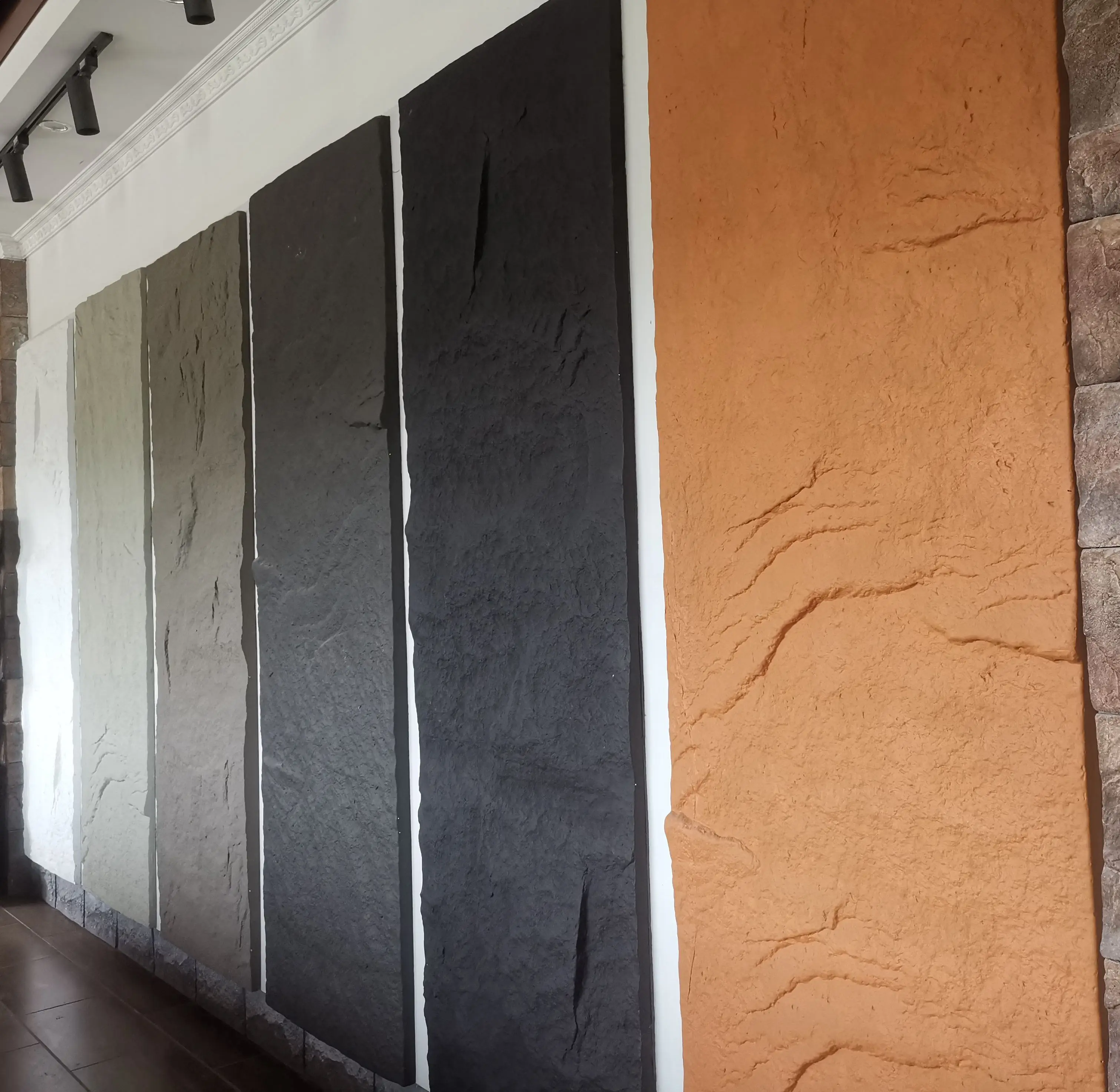 Exterior and Interior Fireproof Lightweight Artificial Stone PU Panels