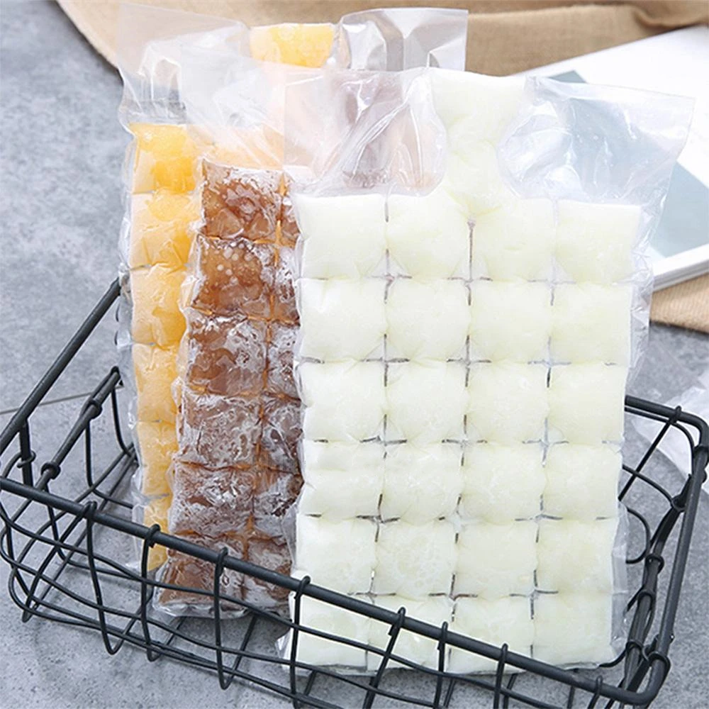 20 Piece Disposable Ice Cube Plastic Bag Set Clear Self Sealing Ice ...