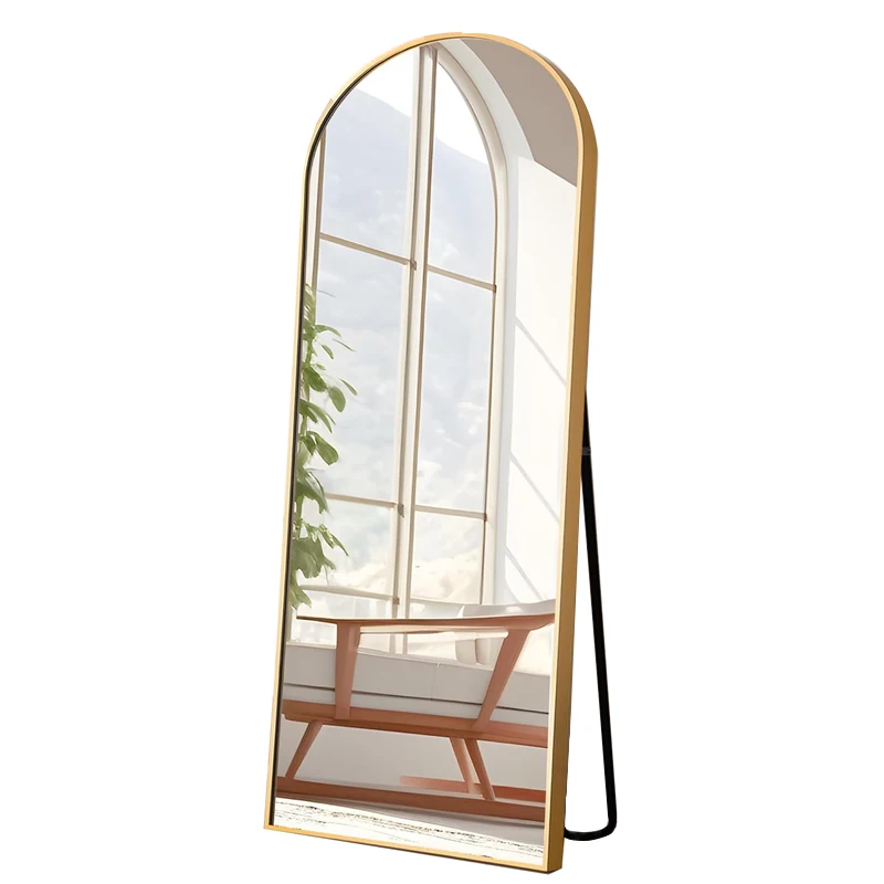 Modern Full-body Arched Floor Mirror For Bedroom & Living Room Glass ...