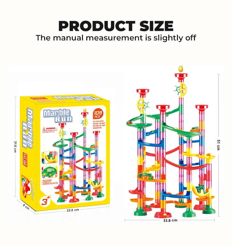 Factory Direct Educational Marble Run Building Block Set DIY Plastic ...