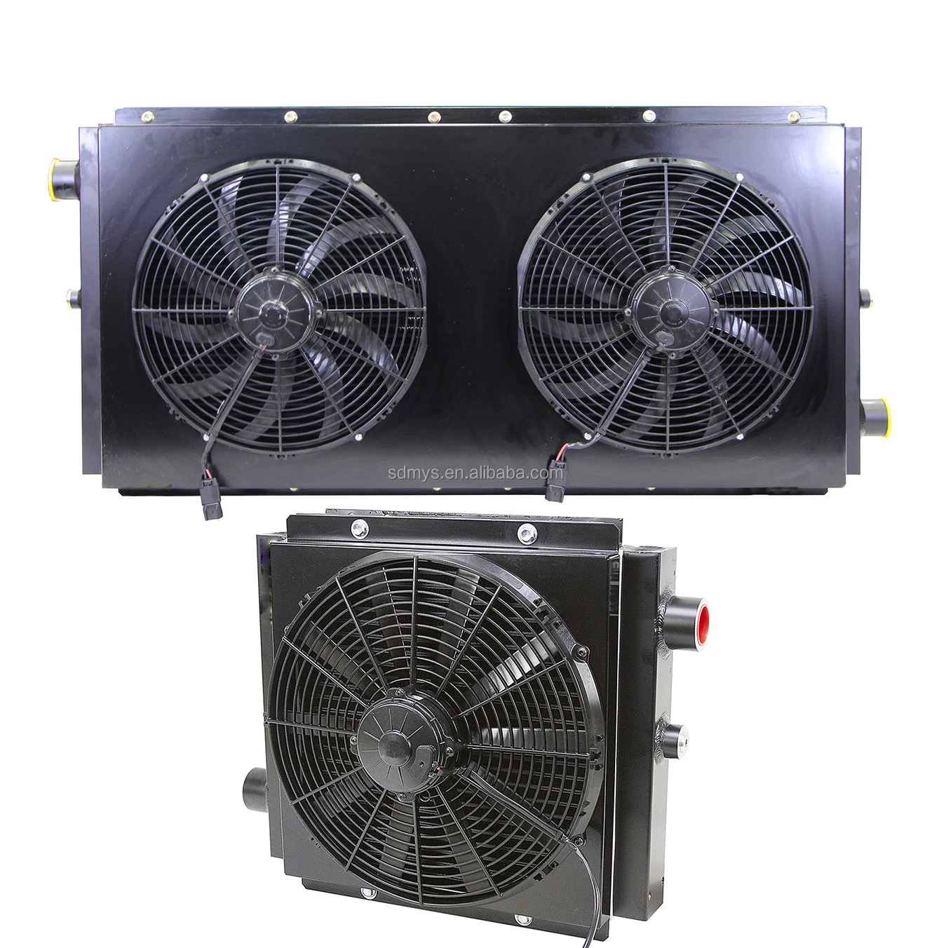 Aluminum Hydraulic Fan Industrial Heat Exchanger Air Oil Cooler Aluminium Plate Fin Hydraulic ...