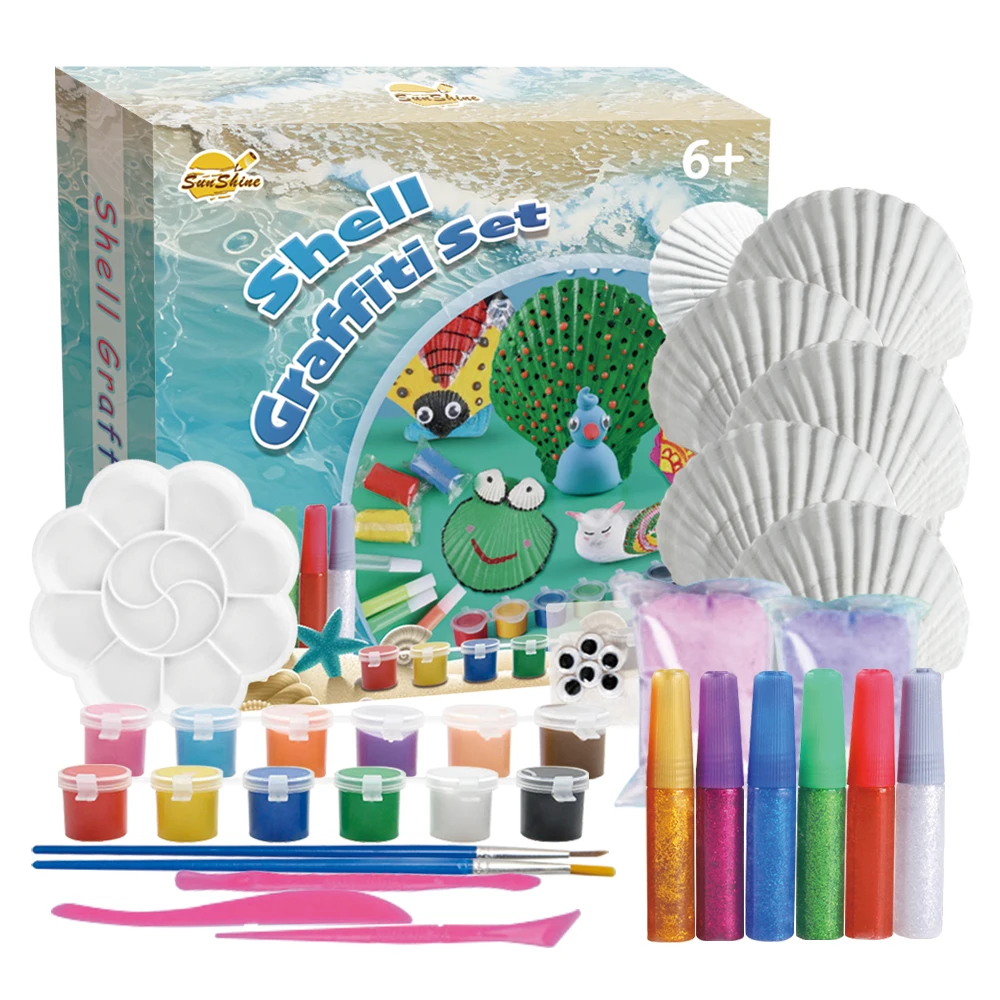 2023 New Art Craft Sea Shell Decoration Gift for Sea Shell Painting Kit ...