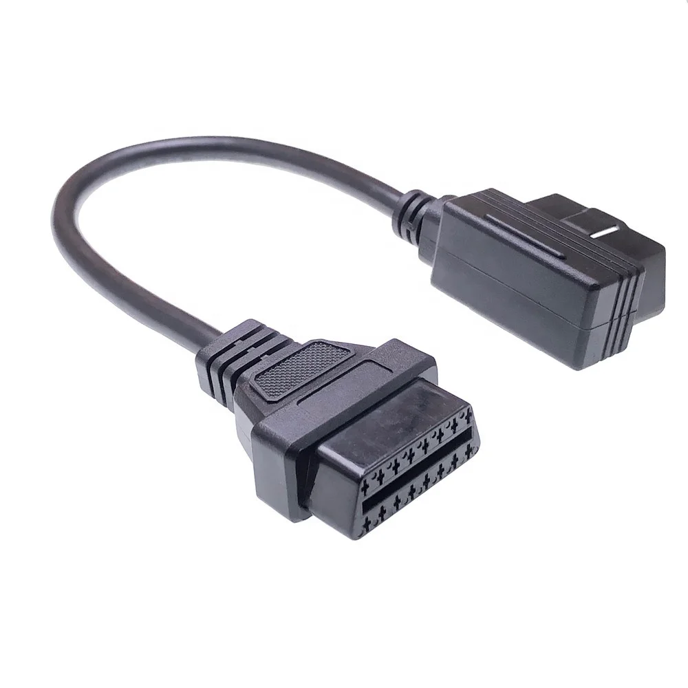 Obd-ii Obd2 Right Angle 16 Pin Auto Car Male To Female Extension Cable ...