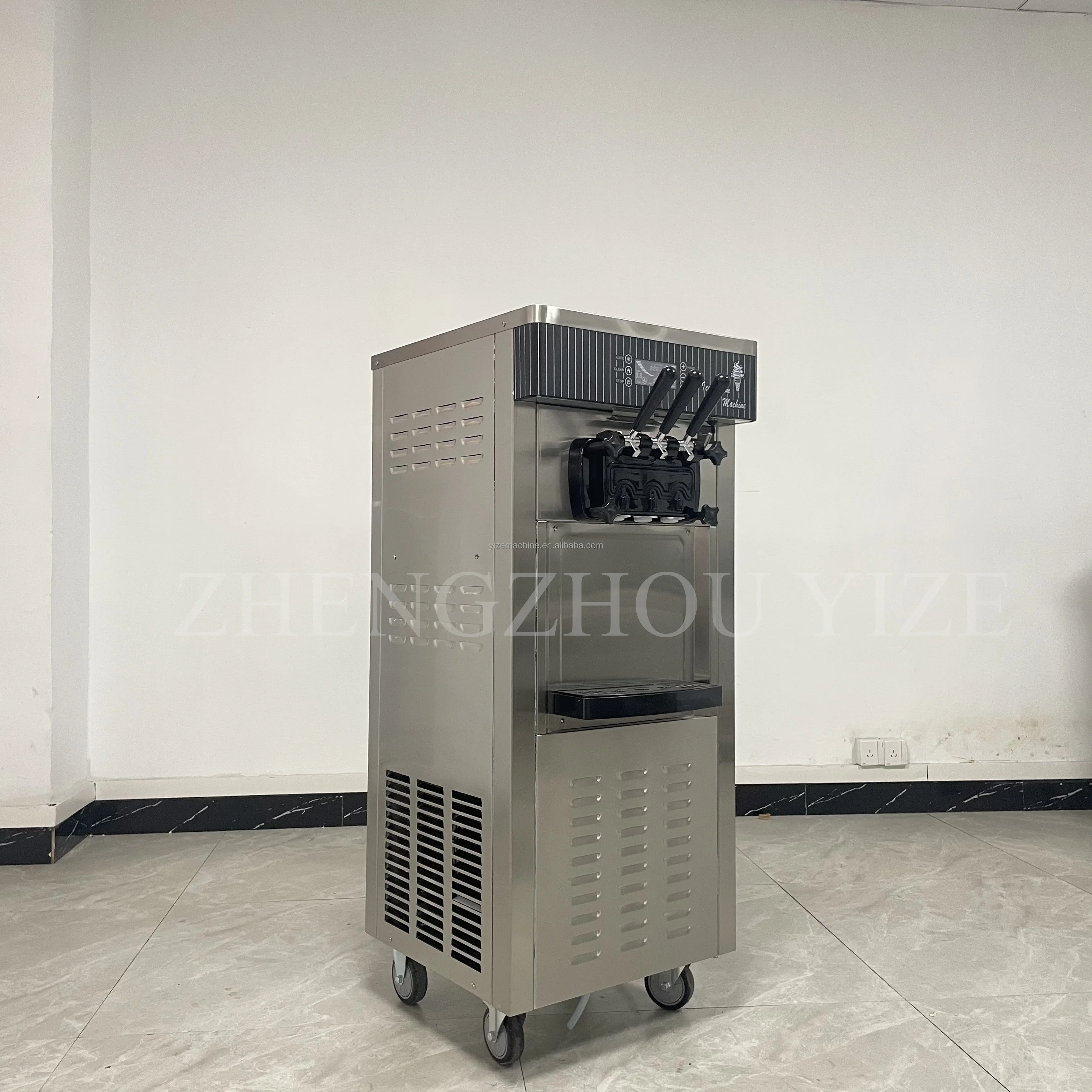 3 Flavor Ice Cream Soft Serving Machine Commercial Automatic Small Mini ...