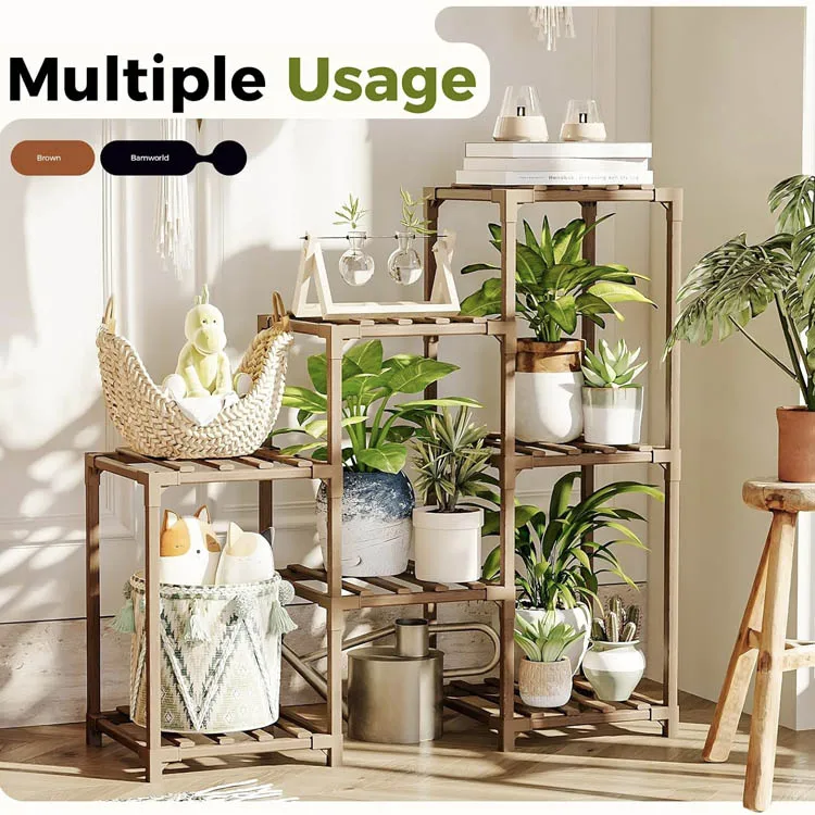 extra Large Plant Stand Indoor or Outdoor Wood Plant Rack Shelf for ...