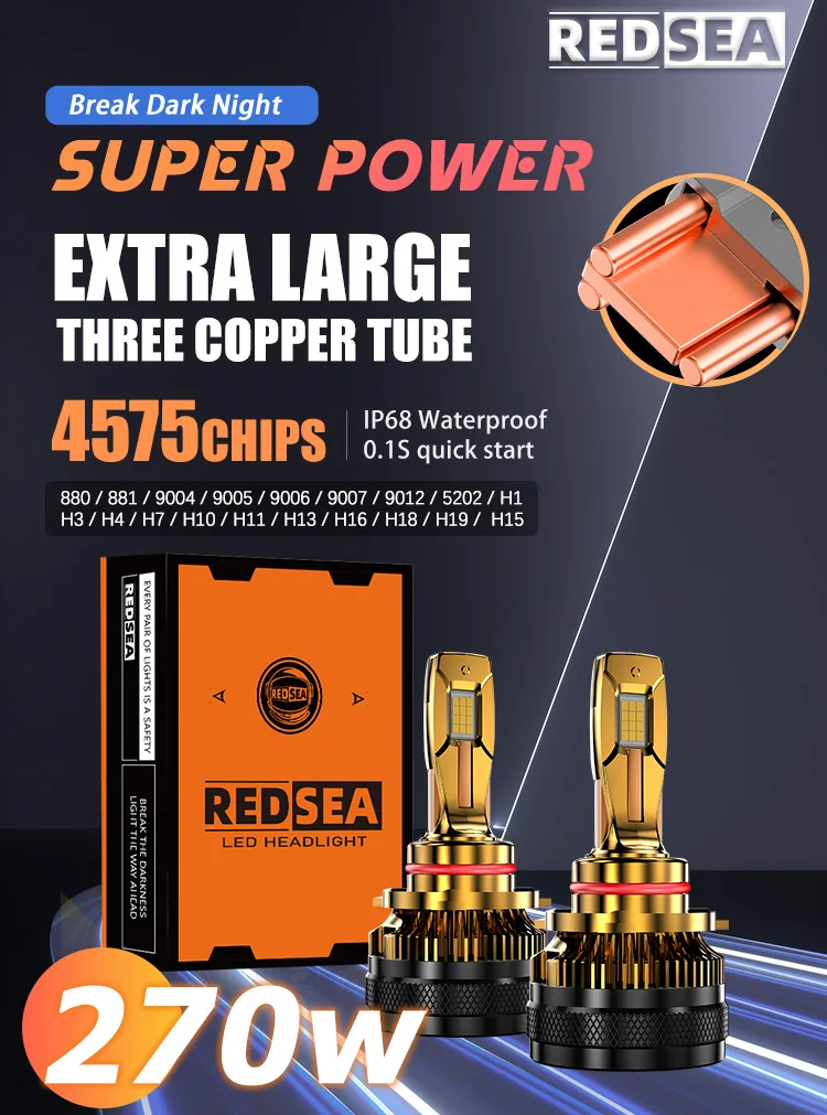 Dgls Led Headlights X23 High Power 270w 27000lm Led H1 H3 H4 H7 H11 9005 9006 9007 Canbus Led ...