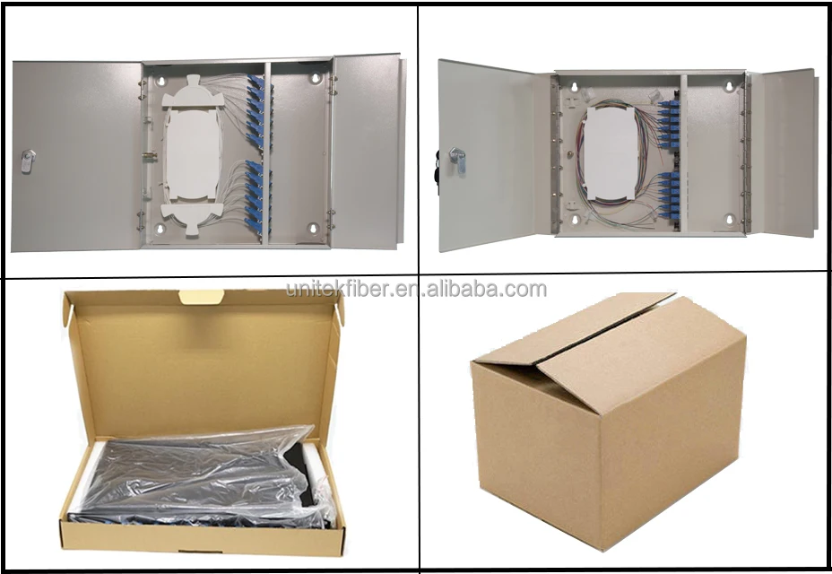 Fiber Optic Metal Terminal Box SC LC ST FTTH FTTX 24 48 Port Outdoor ...