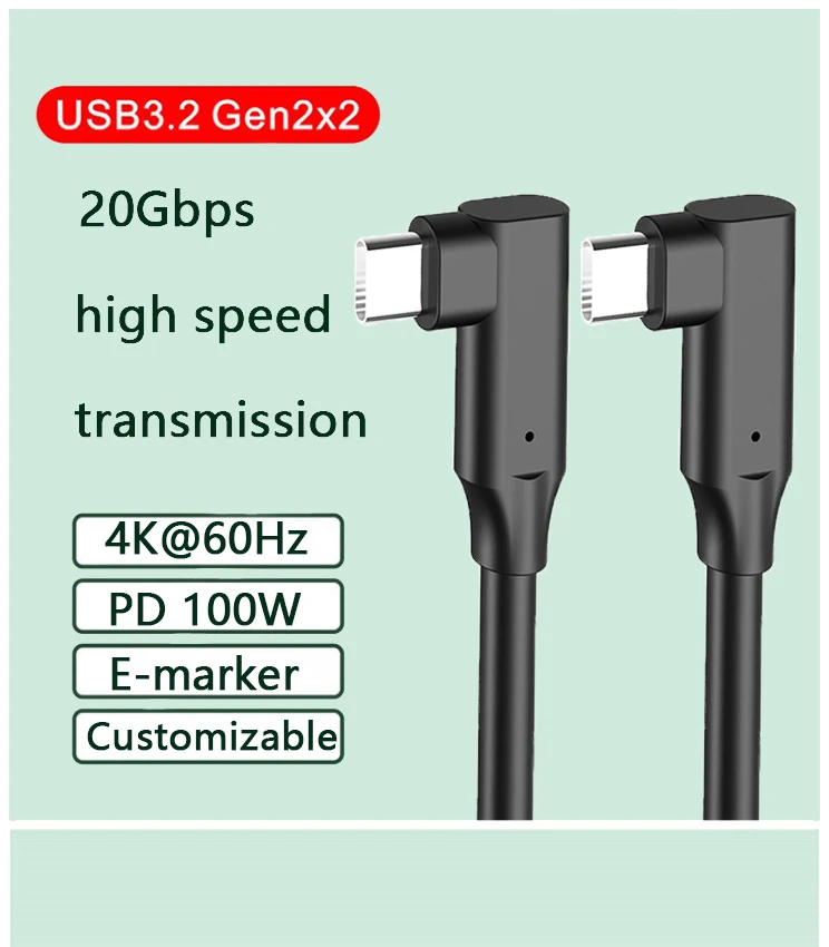 Double Sided Elbow C-shaped To C-shaped Cable For Mobile Phone Fast ...