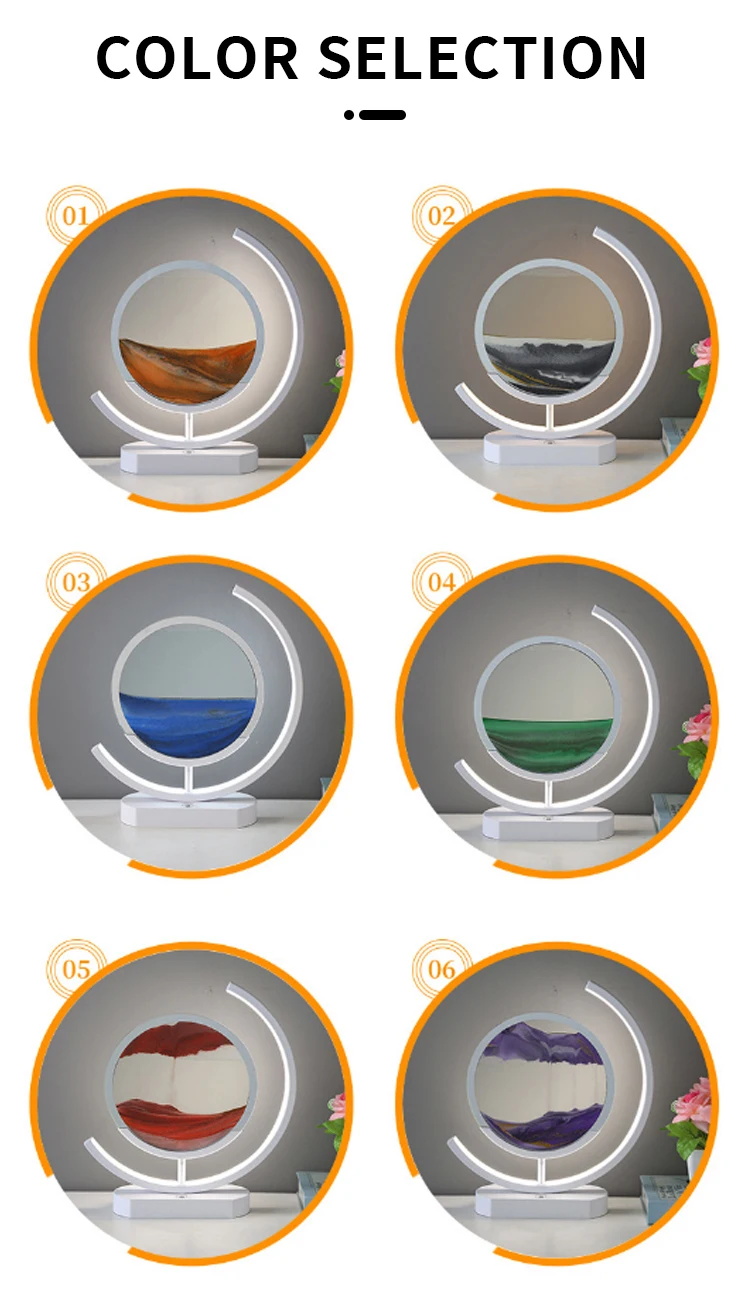 Flowing Sand Art Light Hourglass Led Light Moving Sand Art Picture ...