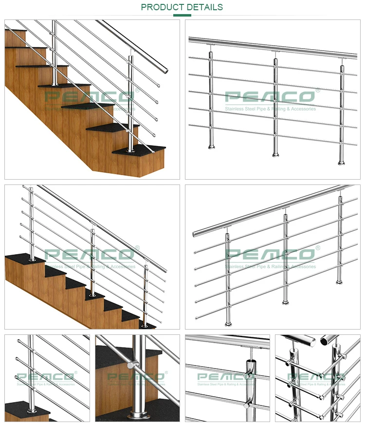 Barandillas de Acero Inoxidable con Tubo Superior Redondo o Rectangular ...