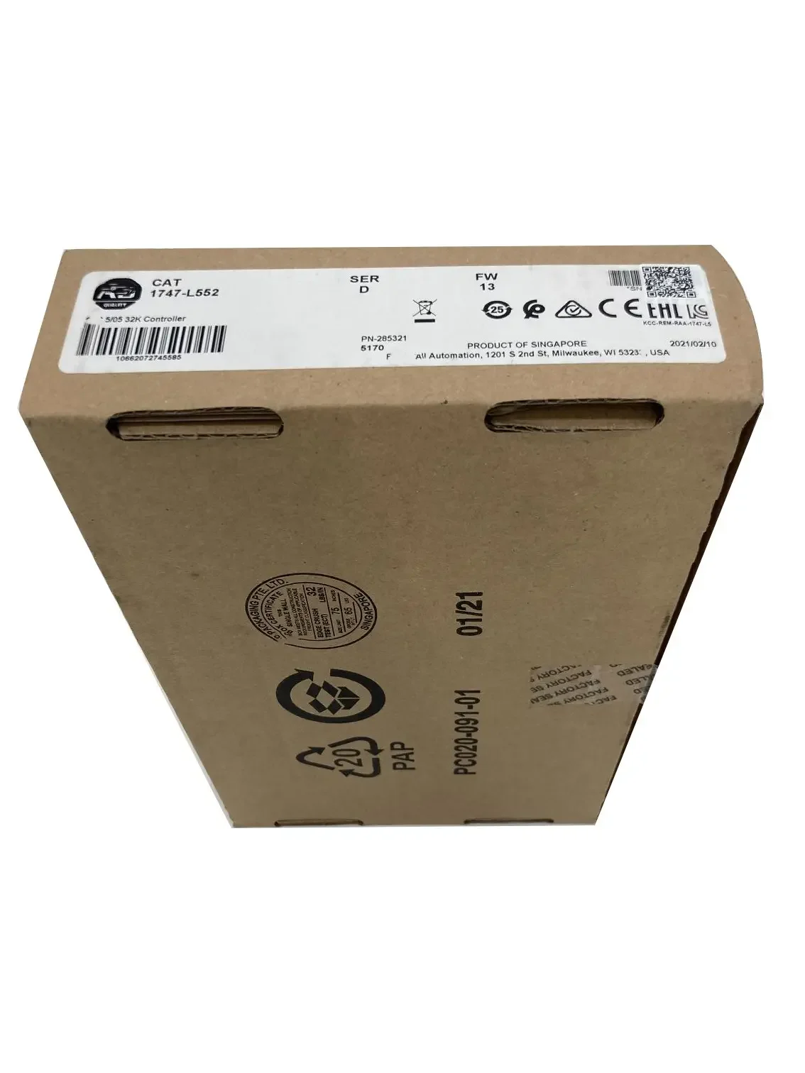 1747-l552 Programmable Logic Controller Pn-285321 5/05 32k Controller ...