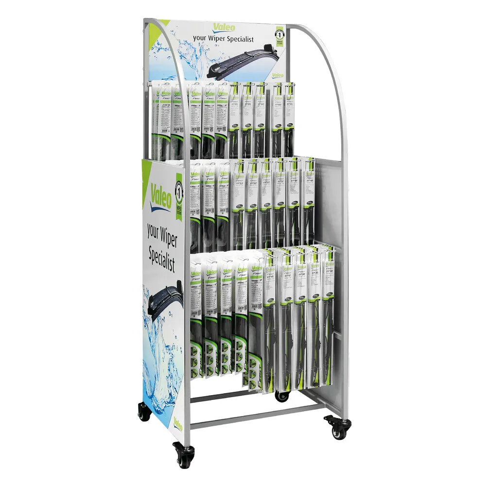 Car Accessories Display Rack - Free Standing 3 Tier Wiper Display Stand