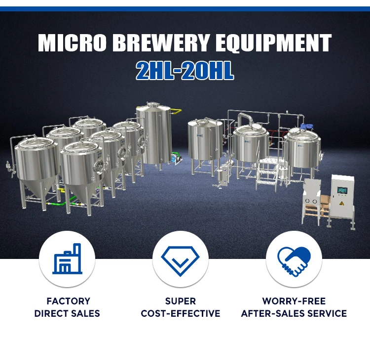 100L 200L SUS304 Brewing Solution with Fermenters and Filling Line for ...