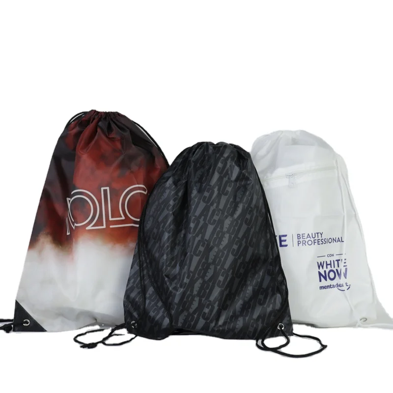 High Quality Polyester Draw String Custom Sports Backpack Gym Bag ...