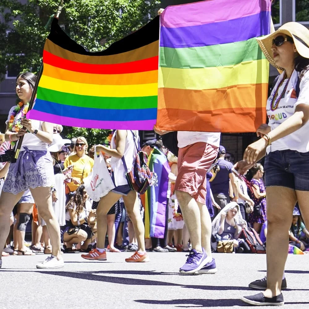 Promotional Product Yard Decor Progress Pride Rainbow 3x5ft Lgbtq Gay ...