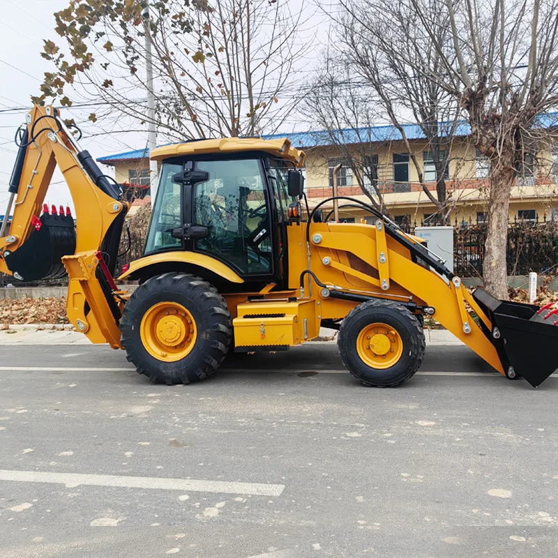 Factory Direct Sales 4wd Backhoe Excavator Front End Loader 4x4 1.6 Ton ...