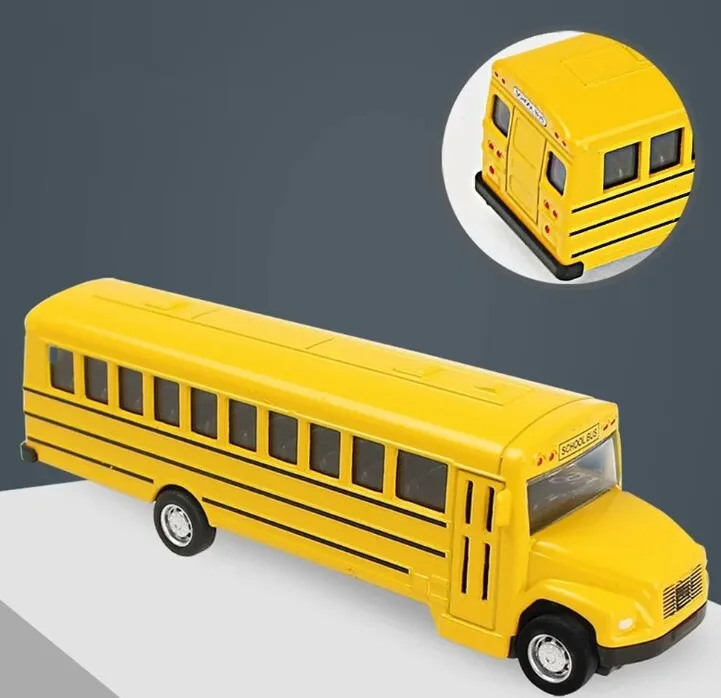 Yubon Diecast Alloy School Bus Kids Toy Car Inertia Vehicle Model Toys ...