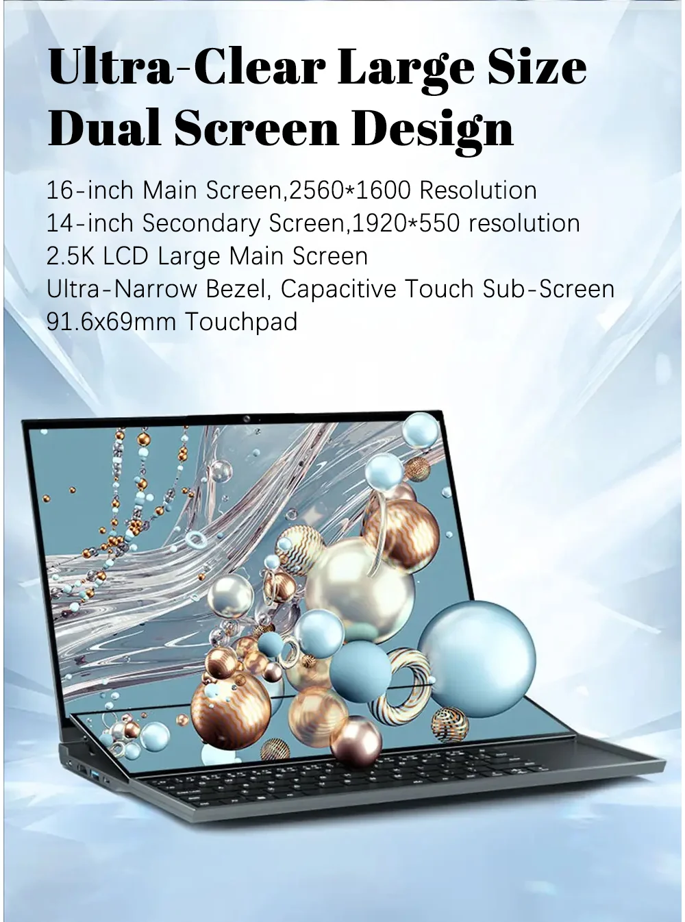 2023 New Double Dual Screen 16 Inch 14 Inch Touch Screen Intel I7 ...