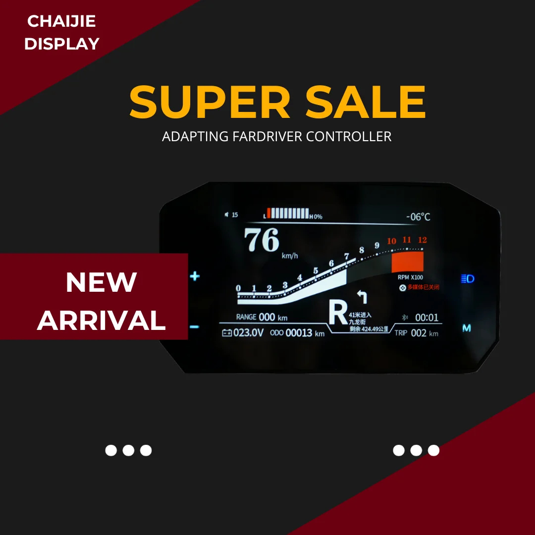 Custom Bike TFT Navigation Display for Electric Motorcycle Ebike ...