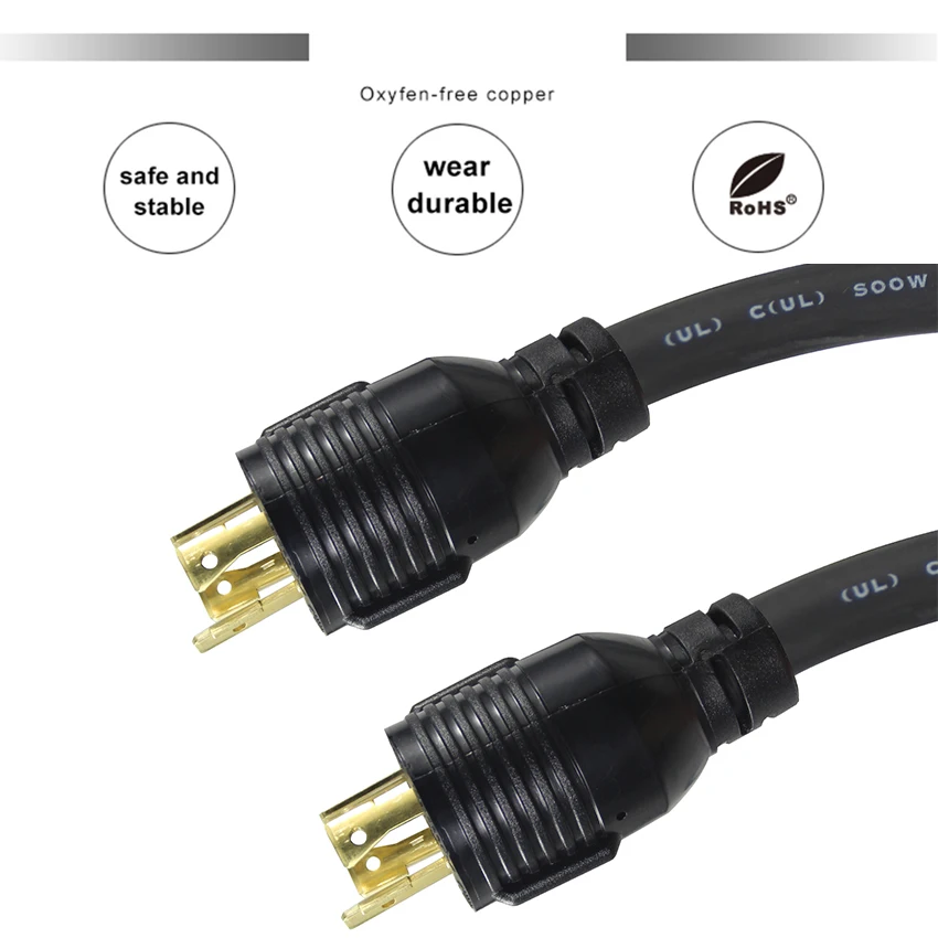 Twist Lock Power Cord 12AWG NEMA L14-20P 3-Prong 20-Amp Generator ...