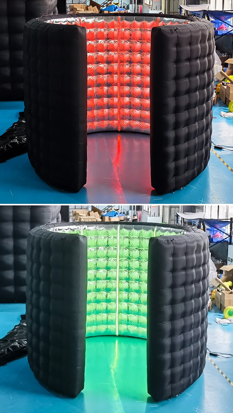 3m Diameter Round Inflatable Wall 360 Photo Booth Enclosure With Air ...