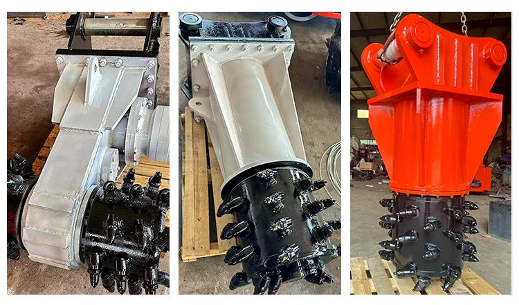 Milling Machine Attachments Chain Drum Cutter for Excavator 5-20 Tons ...