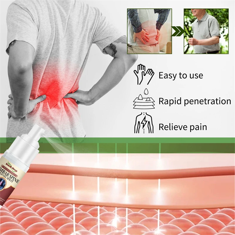 South Moon 35ml Lumbar Spine Cold Gel Spray Lumbar Joint Protecting ...